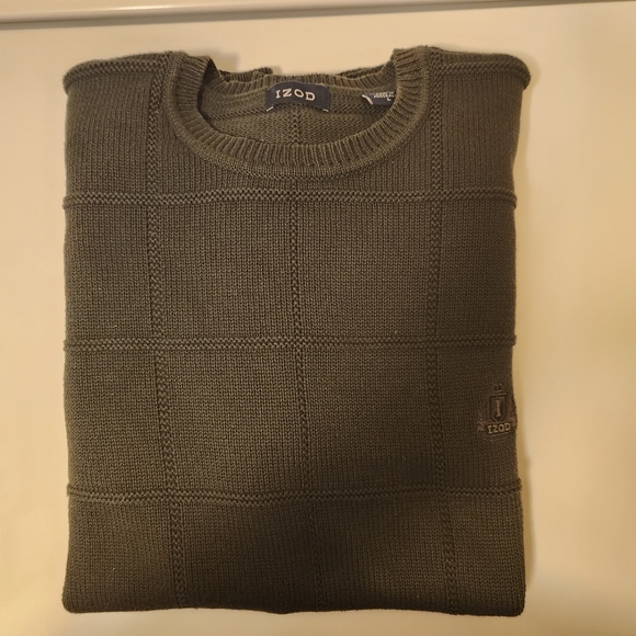 Izod | Sweaters | Vintage Izod Crewneck Sweater Green L Large Rare ...